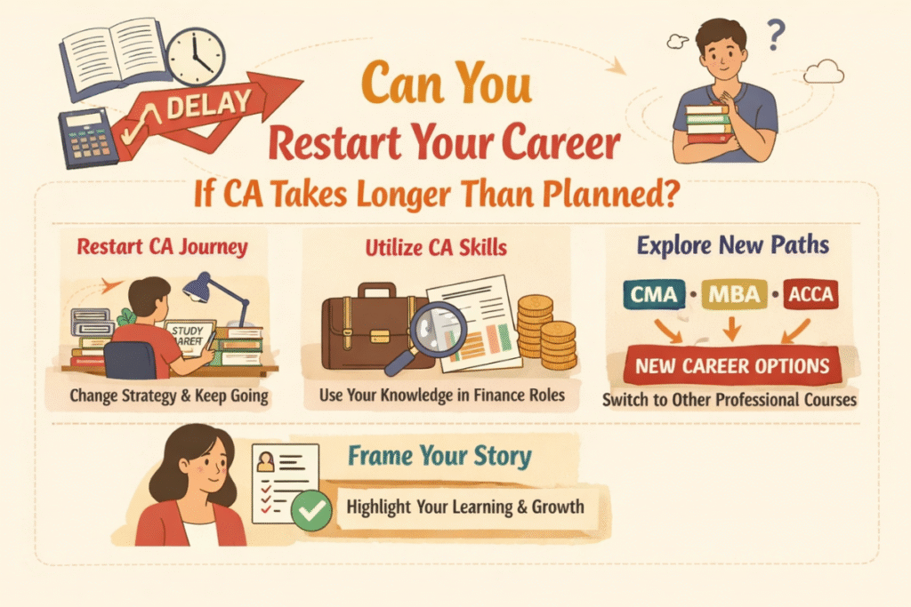 Can You Restart Your Career If CA Takes Longer Than Planned? - BuddingCA